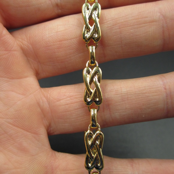 Jewelry | Vintage 8 Inch Gold Tone Infinity Chain Bracelet | Poshmark